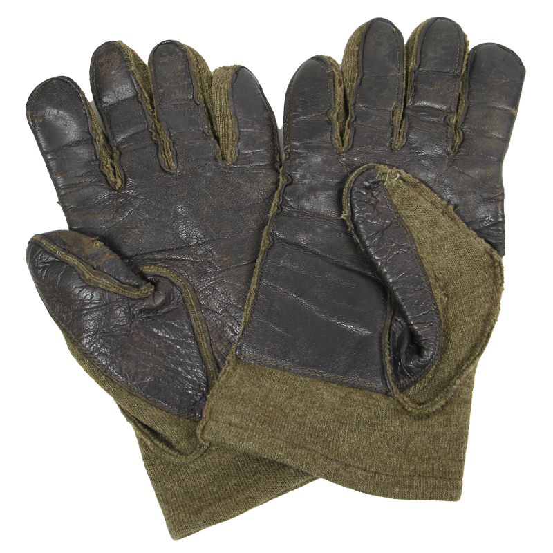Gloves, Wool, with Leather Palm, US Army, Size 10, J. KAYSER & CO.