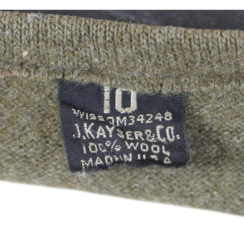 Gloves, Wool, with Leather Palm, US Army, Size 10, J. KAYSER & CO.