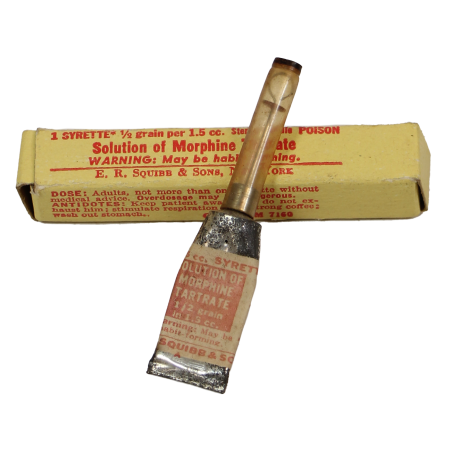 Syrette, Morphine, E.R. SQUIBB & SONS, US Army Medical Department
