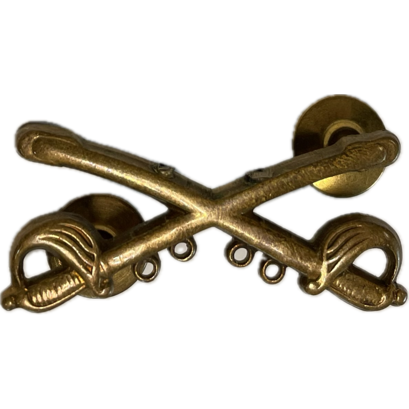 Insignia, Collar, Officer, US Cavalry, Clutch Back