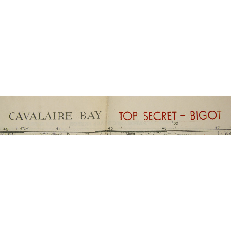 Map, Cavalaire Bay, July 1944, TOP SECRET-BIGOT, Operation Dragoon