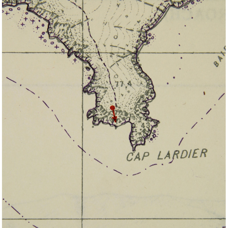 Map, Cavalaire Bay, July 1944, TOP SECRET-BIGOT, Operation Dragoon