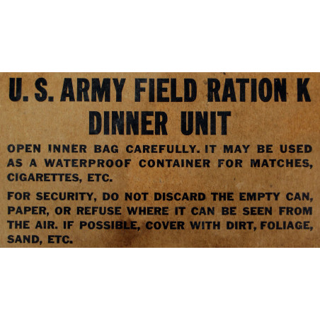 Ration K, Dinner Unit, 1st Type, Complete