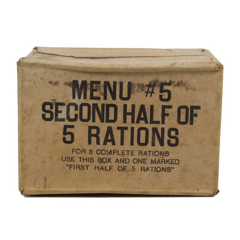 Carton, Ration, Menu No. 5, Second Half of 5 Rations, Ten-in-One, 1944
