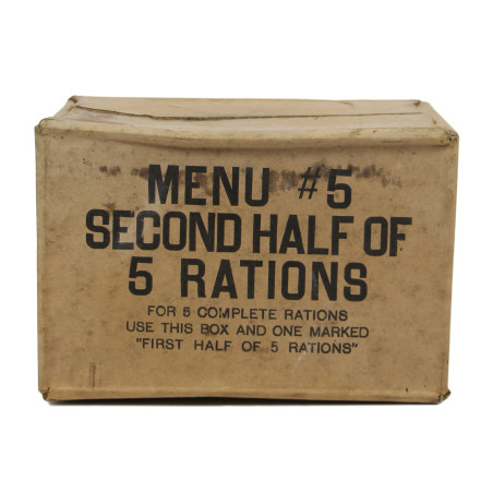 Carton, Ration, Menu No. 5, Second Half of 5 Rations, Ten-in-One, 1944