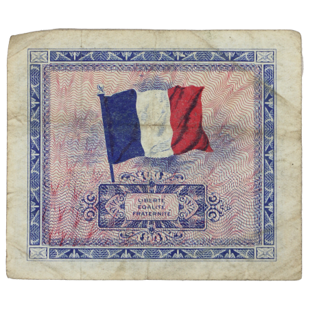 Banknote, 5 Francs, Invasion Money, 1944