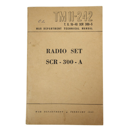 Manual, Technical, TM 11-242, Radio Set SCR-300-A