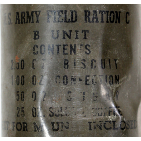Can, Ration, B Unit, US Army, Field Ration C, 1942, Full