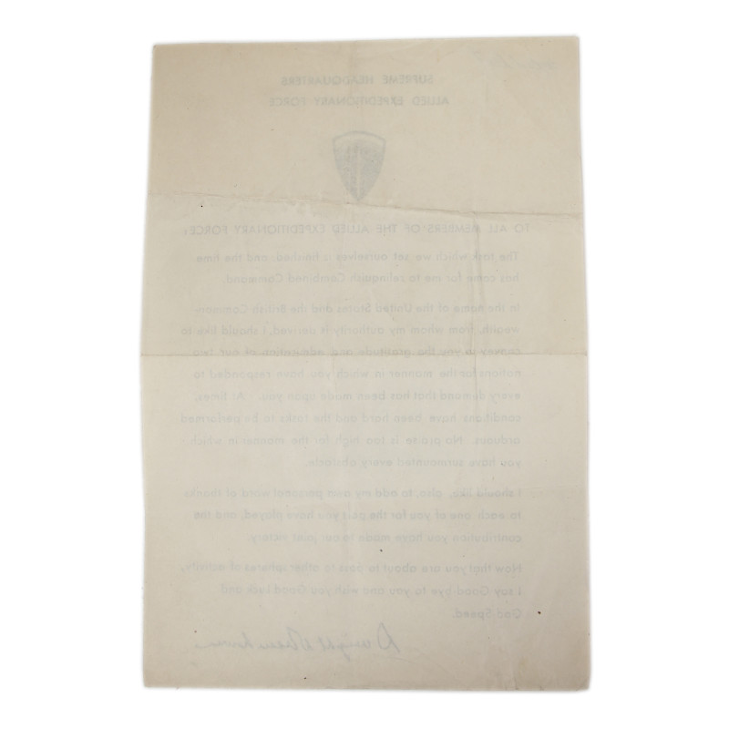 Statement, D-Day, General Dwight Eisenhower, June 5, 1944