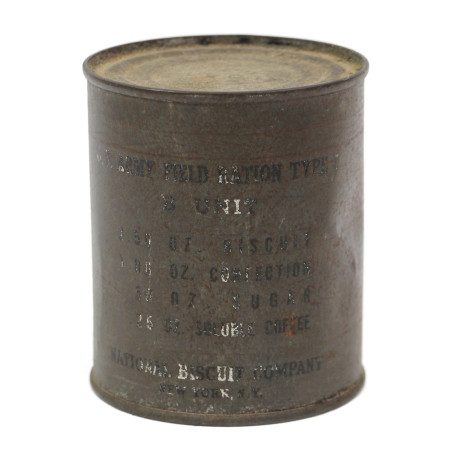 Can, Ration, B Unit, US Army, Field Ration C, 1941, Full