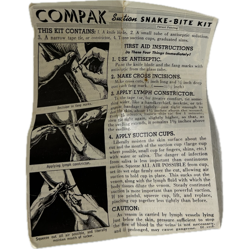 Kit, Snake Bite, Cutter Laboratories