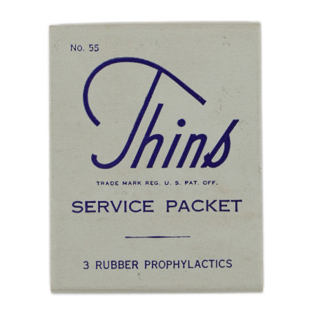 Boîte de préservatifs, Thins, 'Service Packet', YOUNGS RUBBER CORP.