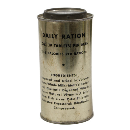 Can, Malted Milk, US Navy, Emergency Rations For Life Rafts and Boats ...