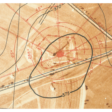 Map, Fort Bining, US Army, Maginot line