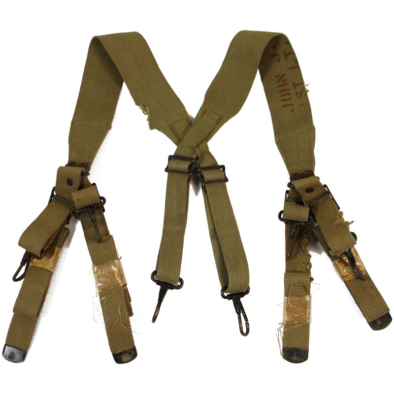 Suspenders, Belt, M-1936, Taped, 1st Lt. John Haley, Corps of Engineers ...