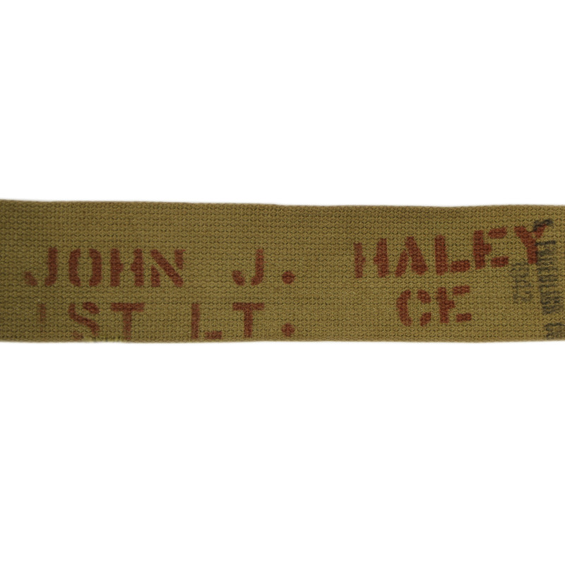 Suspenders, Belt, M-1936, Taped, 1st Lt. John Haley, Corps of Engineers ...