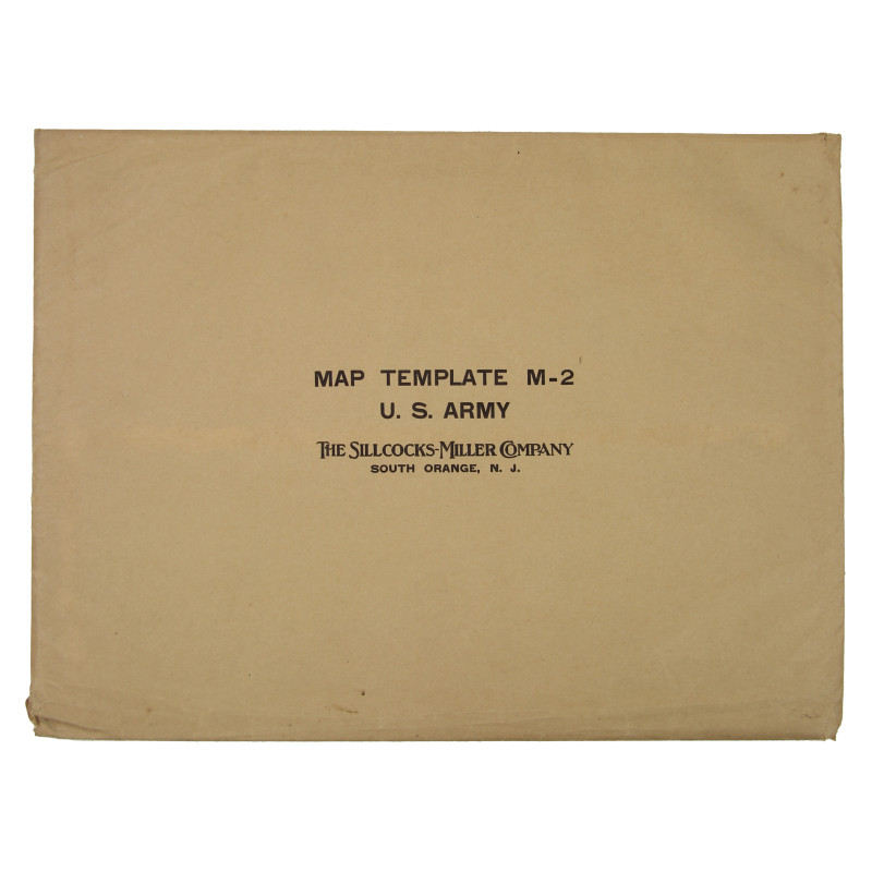 Map Template, M2, for Map Case, M-1938, US Army