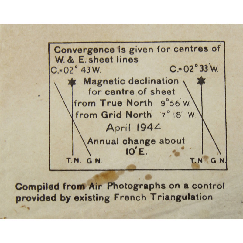 Map, Allied, ISIGNY/CARENTAN, 'Top Secret', 1944, Normandy