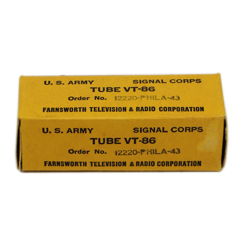 Tube, VT-86, US Army Signal Corps, FARNSWORTH TELEVISION & RADIO ...