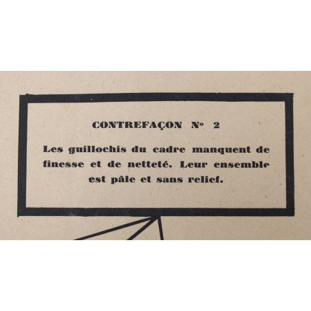 Poster, Banknote, Counterfeit, 100 Francs, 1945