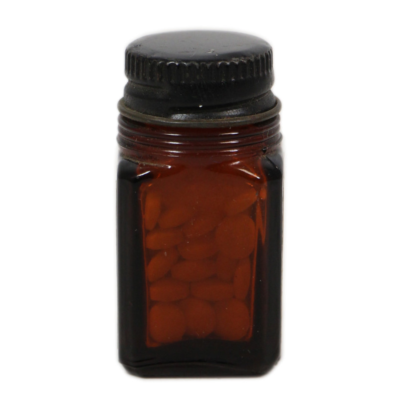 Flacon de 50 pastilles d'Halazone, Dr. Peter Fahrney & Sons Co.