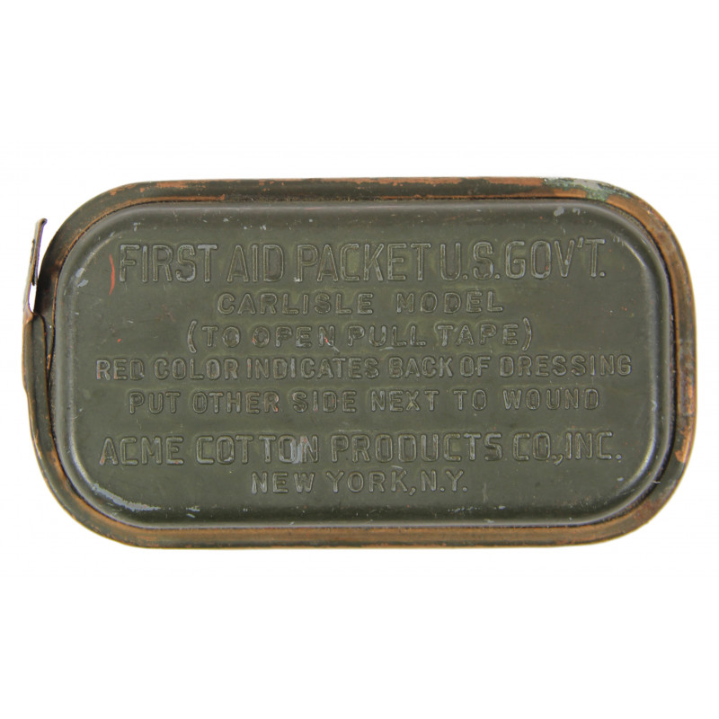 Packet, First-Aid, Carlisle Model, Plastic Box (Tenite), with Sulfa, 1943