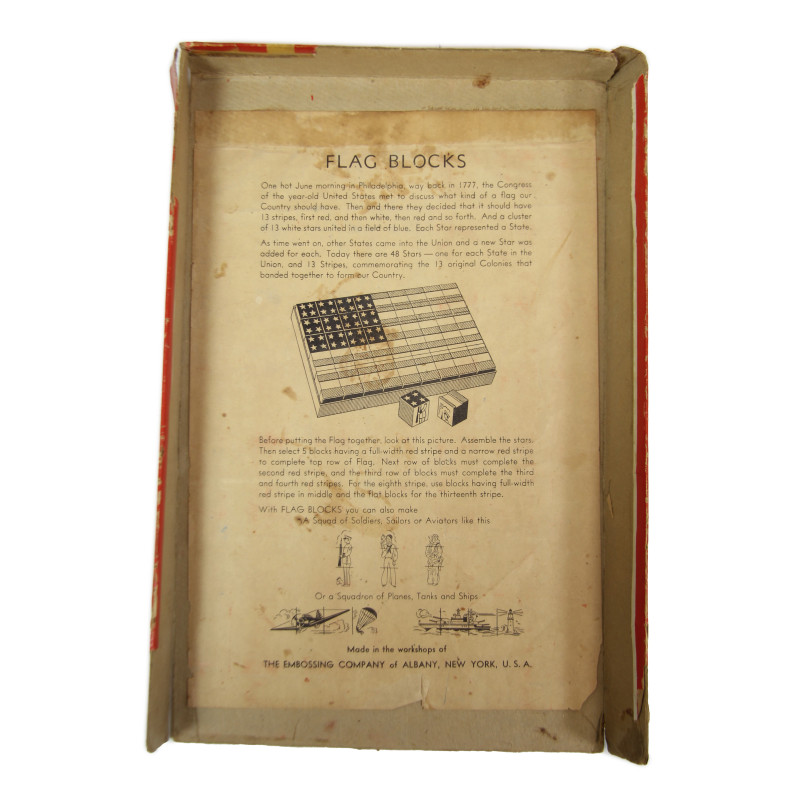 Puzzle, Patriotic, Wooden, Flag Blocks, 48-Star Flag, Complete