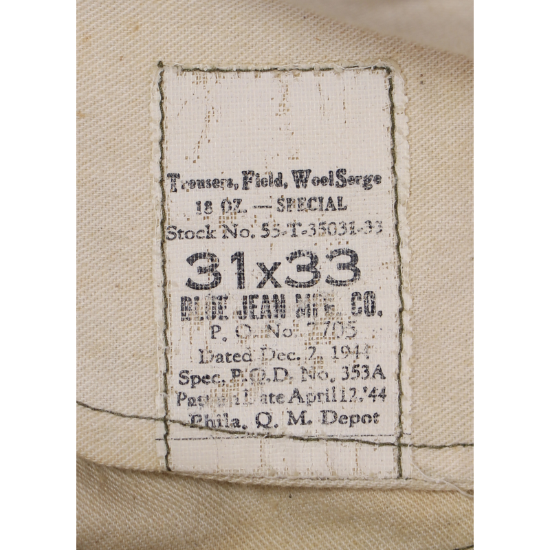 Pantalon moutarde, Special, 31 x 33, 1944