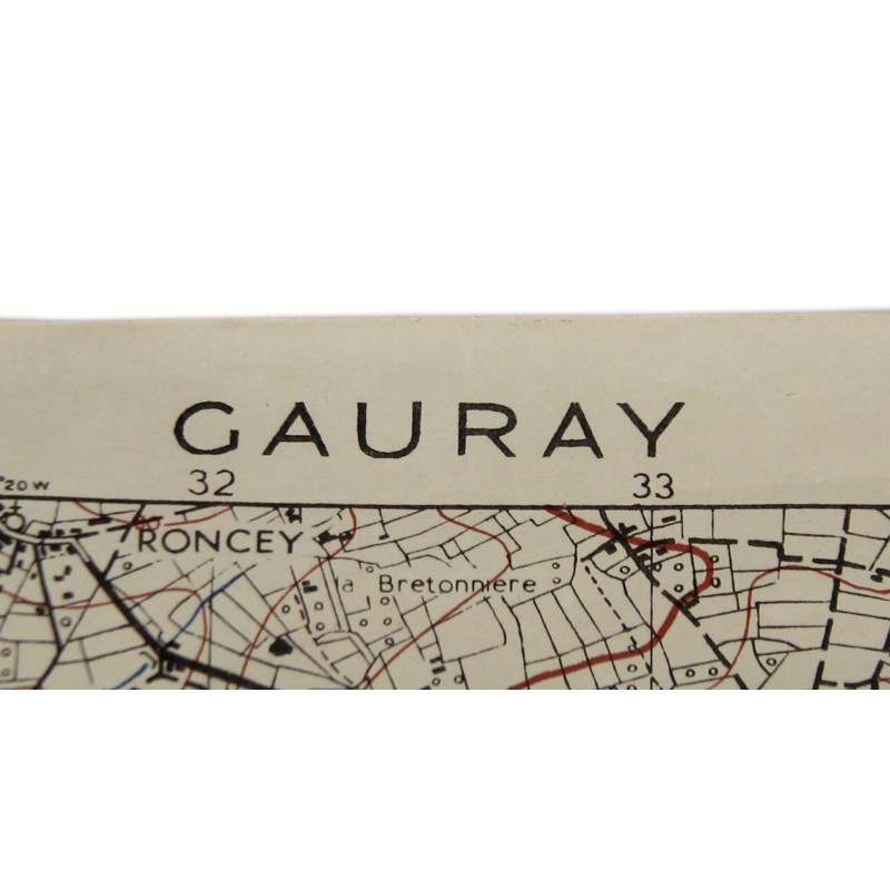 Map, British, GAVRAY, Normandy, 1943