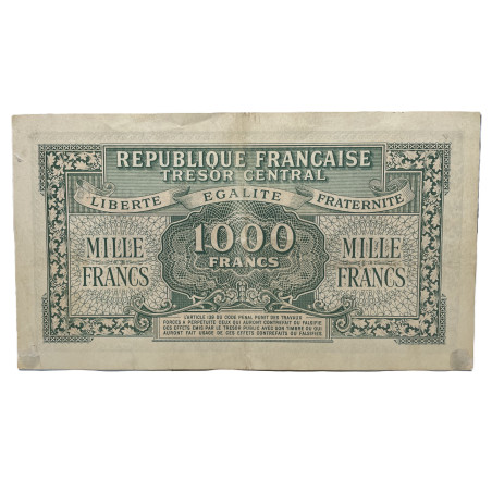 Banknote 1000 Francs, Marianne, 1945