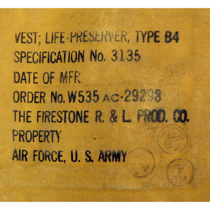 Preserver, Life, Type B-4, USAAF, 1943, 467th Parachute Field Artillery ...