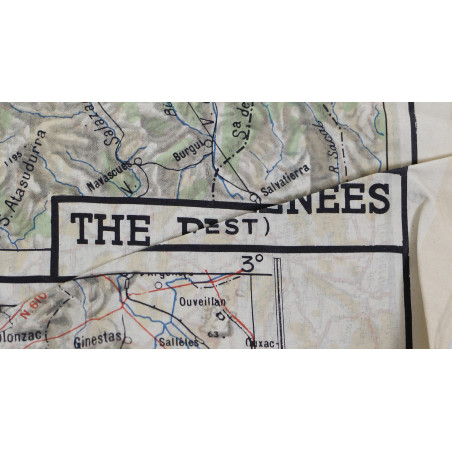 Map, Escape, Silk, A/B, France, 1943, RAF & USAAF