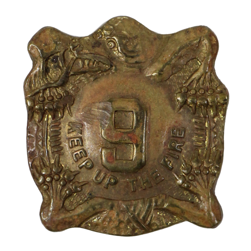 Crest, DUI, 9th Inf. Rgt., 2nd Inf. Div., Screw Back