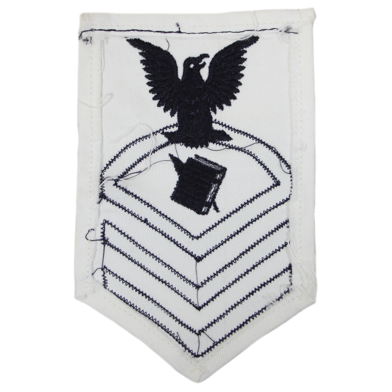 Insigne, Personnel Specialist, Chief Petty Officer, US Navy, blanc