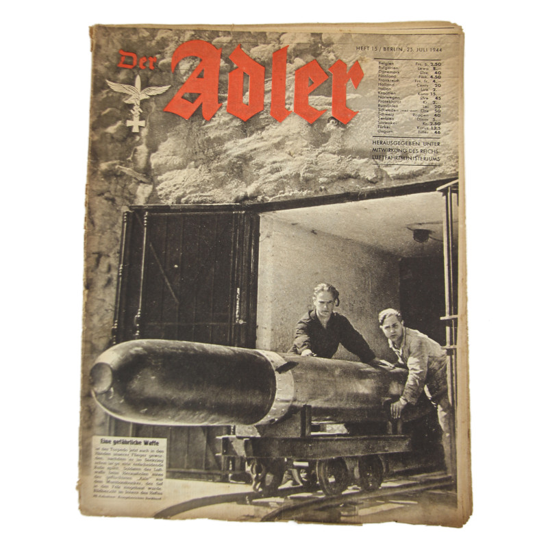 Magazine, Der Adler, July 25, 1944, German Edition