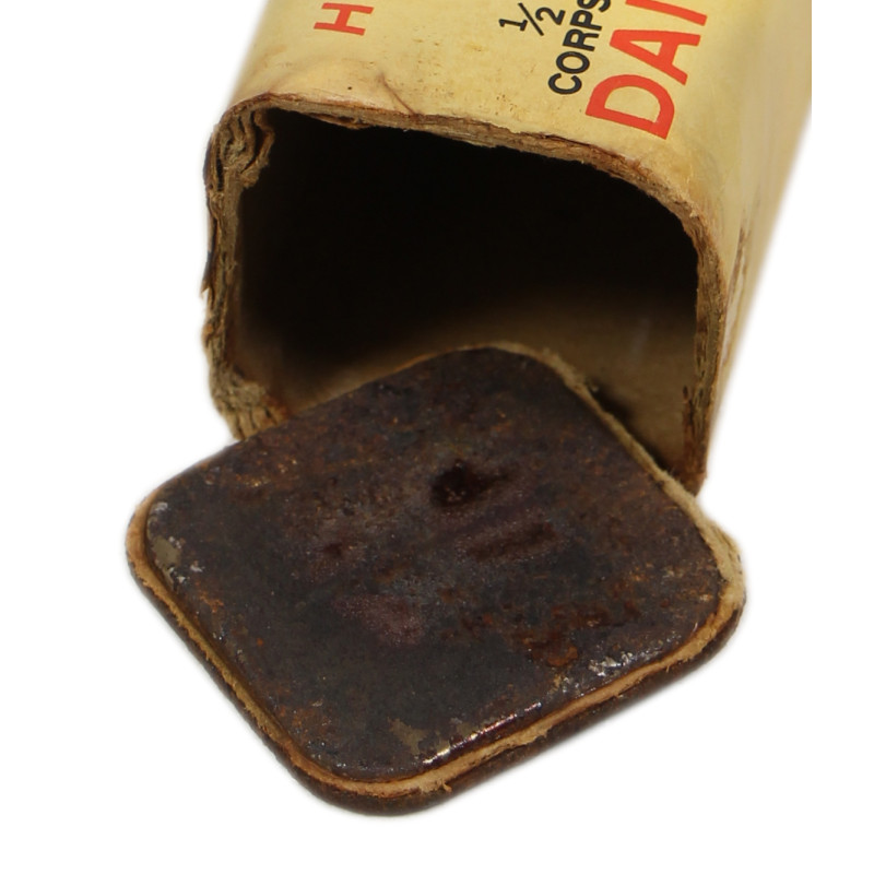 Emballage de TNT, ½ Pound, US Army, démolition, vide, Normandie