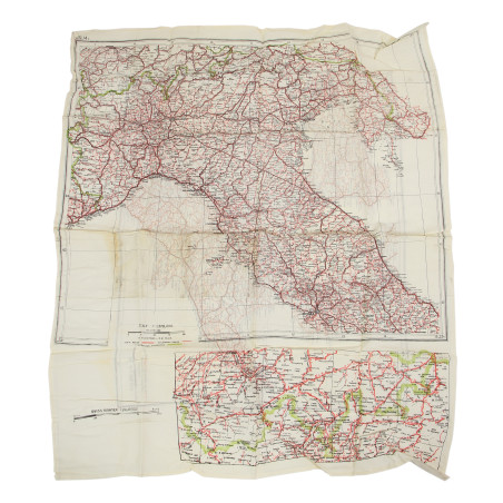 Carte d'évasion en soie, MI 9, Italie continentale et Sicile, J4/J3