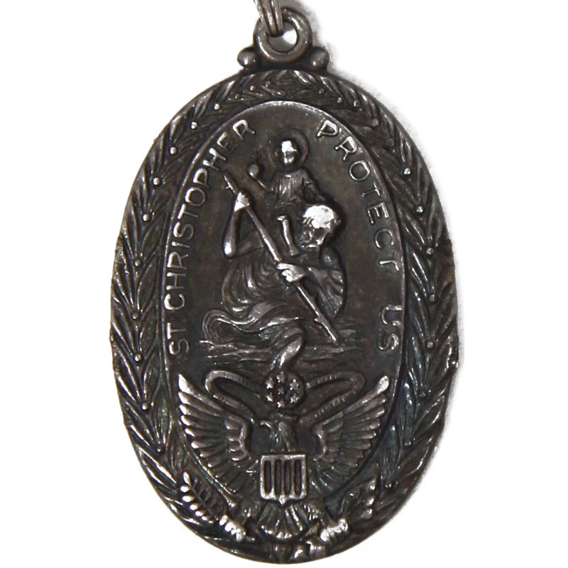 Dog Tags, 1st Type, Monel, with Religious Pendant, Pfc. Bernard ...