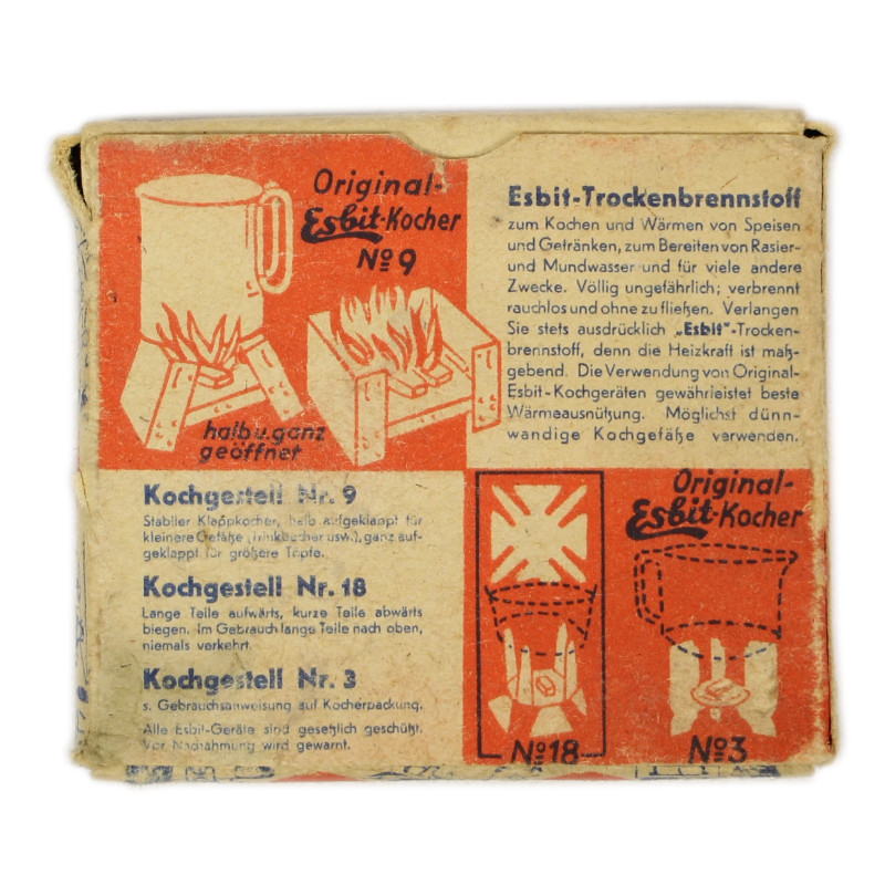 Pack, Fuel Tablets, ESBIT, German Cooking Stove