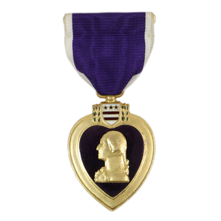 Coffret médaille, Purple Heart, Pvt. Harold Schaible, Co. C, 121st Inf ...